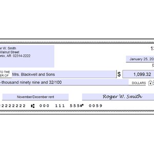 Editable Check Template / Blank Check Template / Editable - Etsy