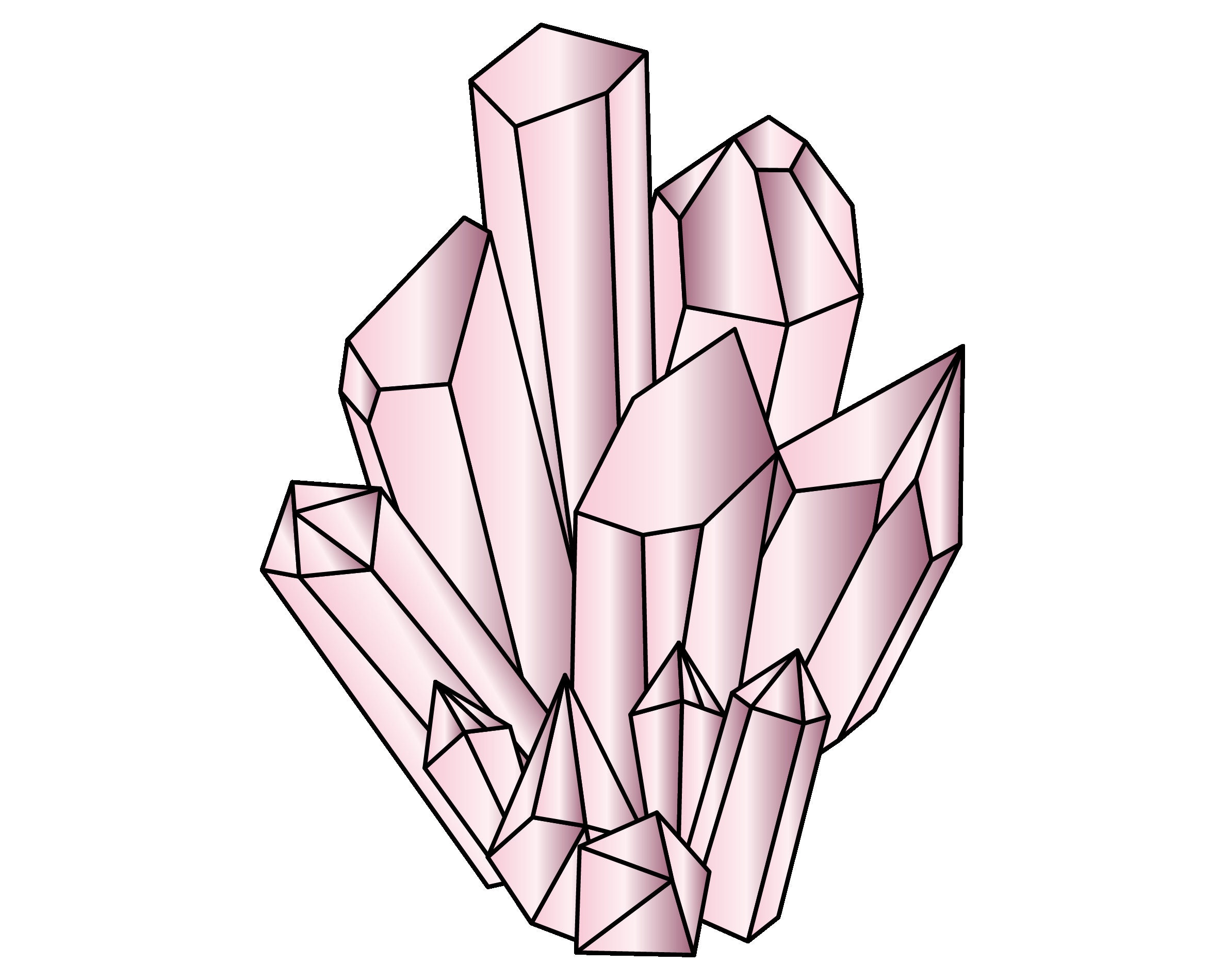 Crystal Cluster Svg / Crystal Svg / Crystal Clipart / Gemstone Svg ...