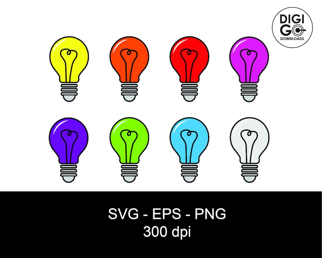 Bombilla svg / bombillas de colores / ideas de negocios / bombillas de ...