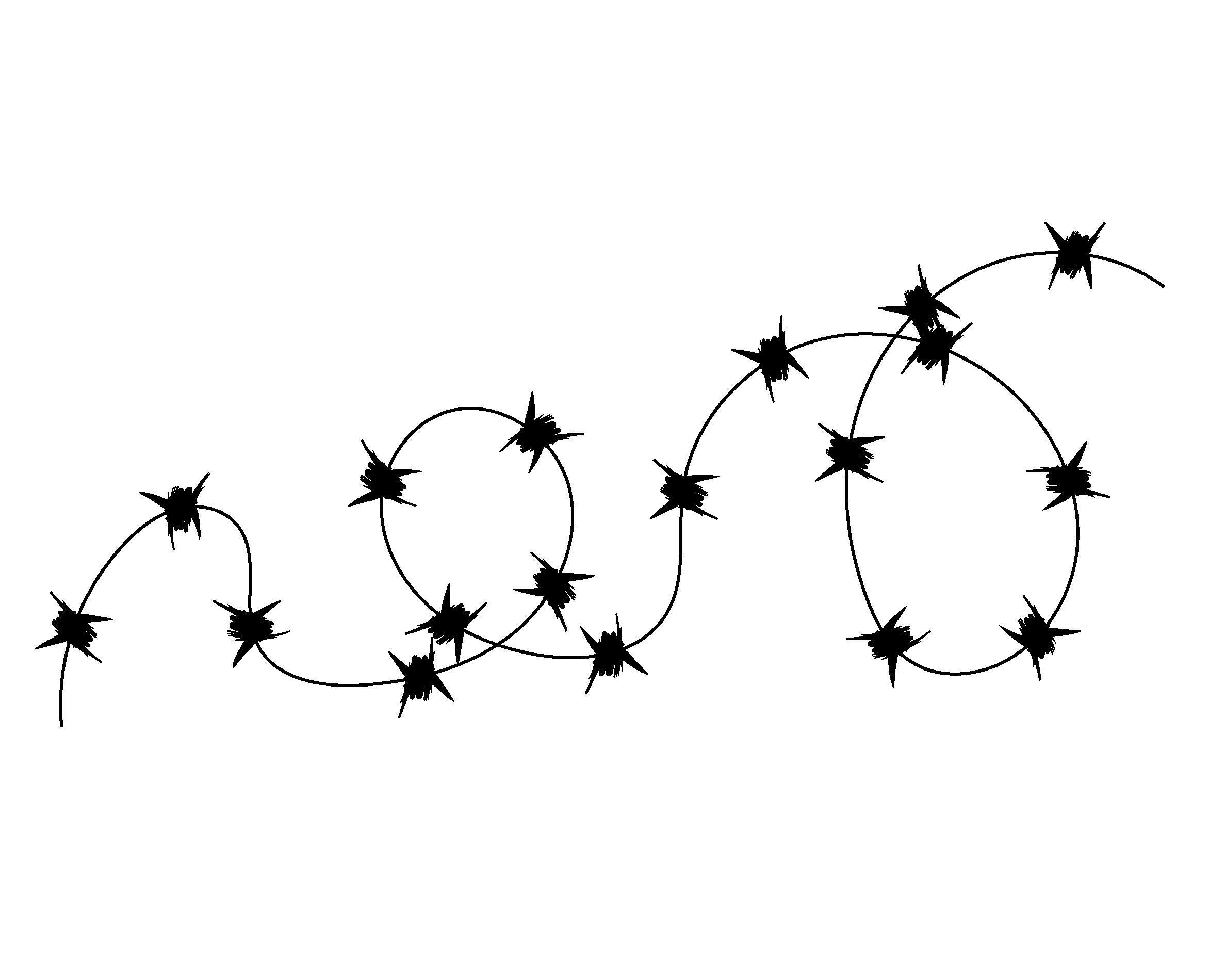 Barbed Wire Svg / Straight Barb Fence / Barbed Wire Png / Barbed Wire ...