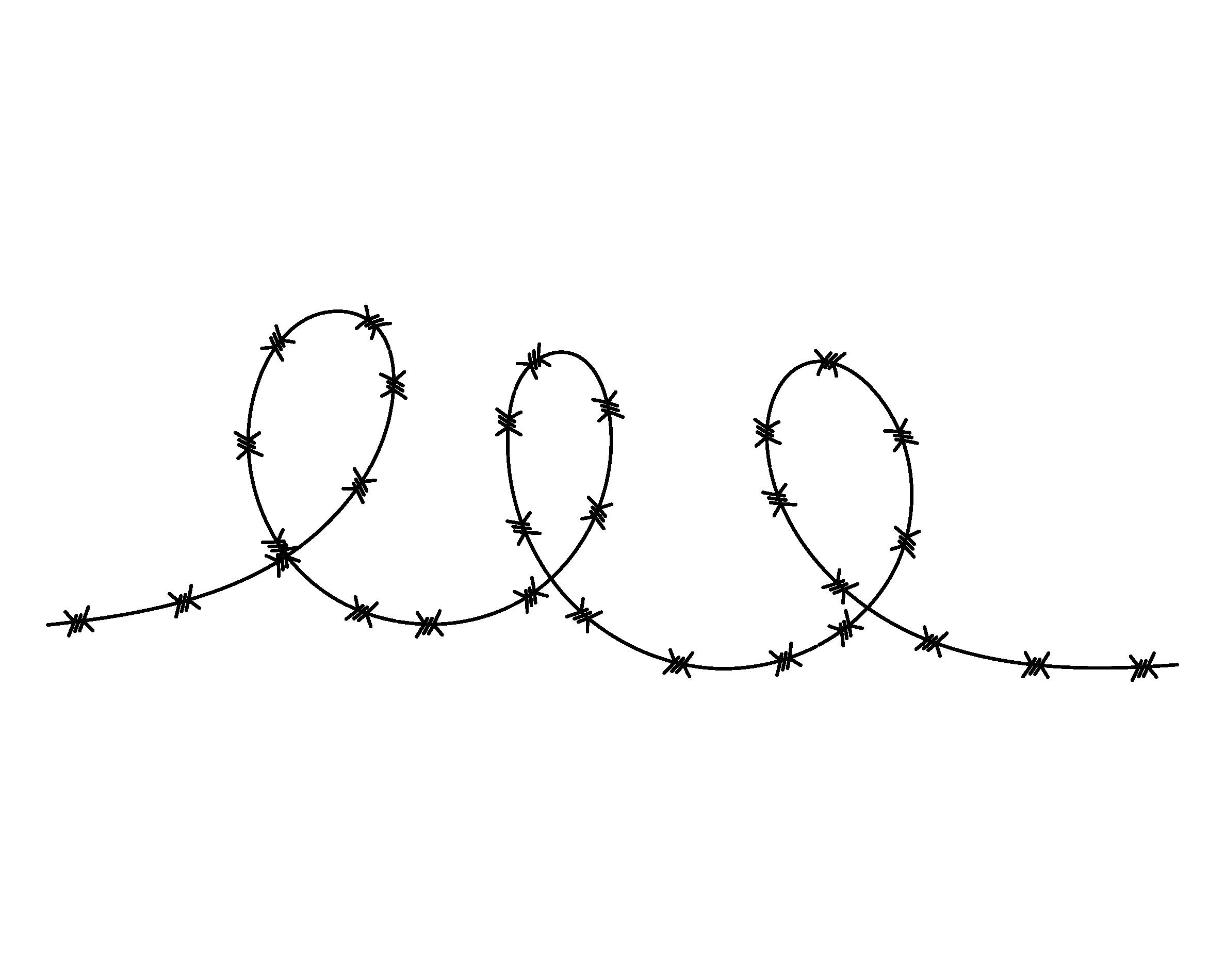 Barbed Wire Svg / Straight Barb Fence / Barbed Wire Png / Barbed Wire ...