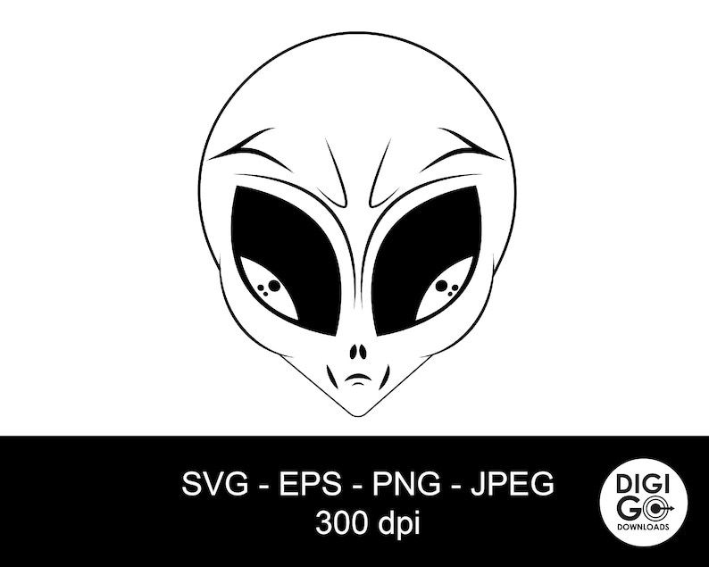 Alien Face Svg / Alien Head Svg / Alien Svg / Alien Face Clipart - Etsy ...