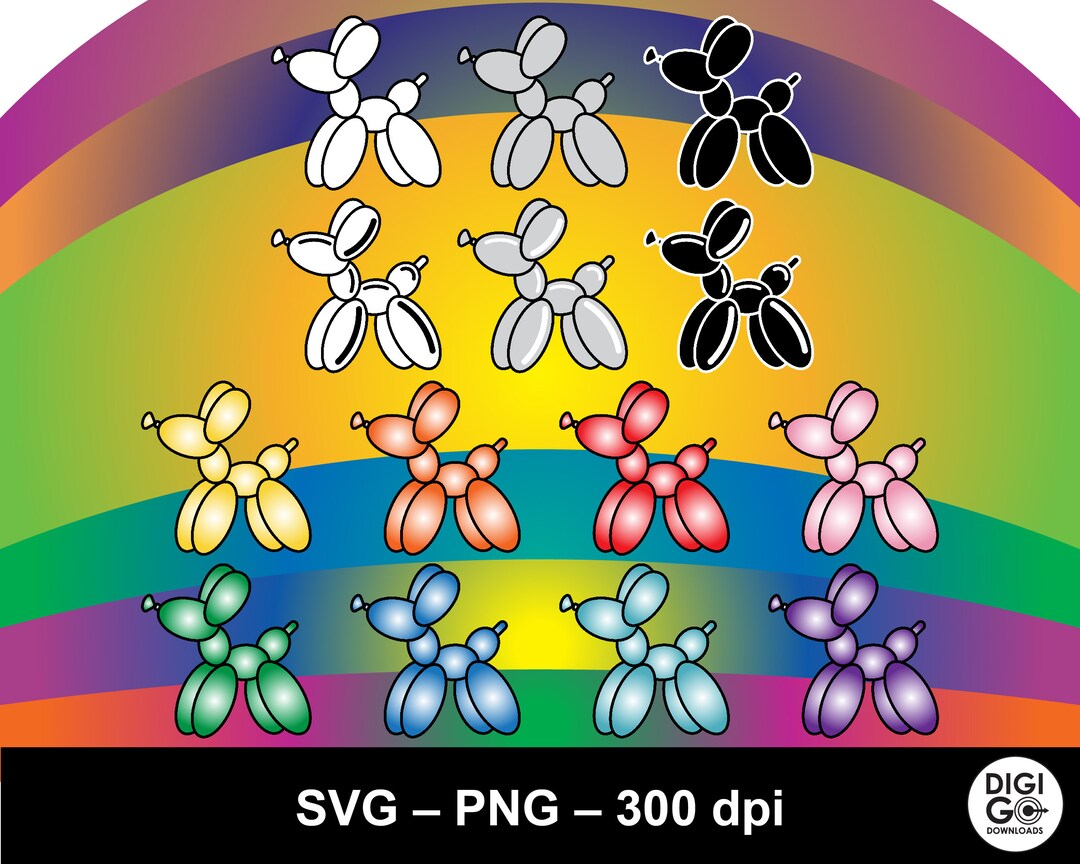 Balloon Dog Svg / Balloon Animal Svg / Animal Balloon Svg / Balloon ...