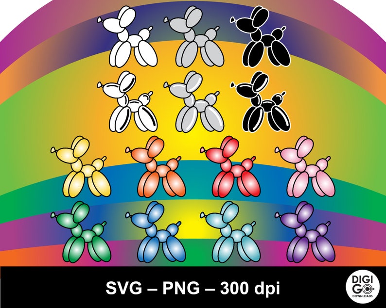 Balloon Dog Svg / Balloon Animal Svg / Animal Balloon Svg / Balloon ...