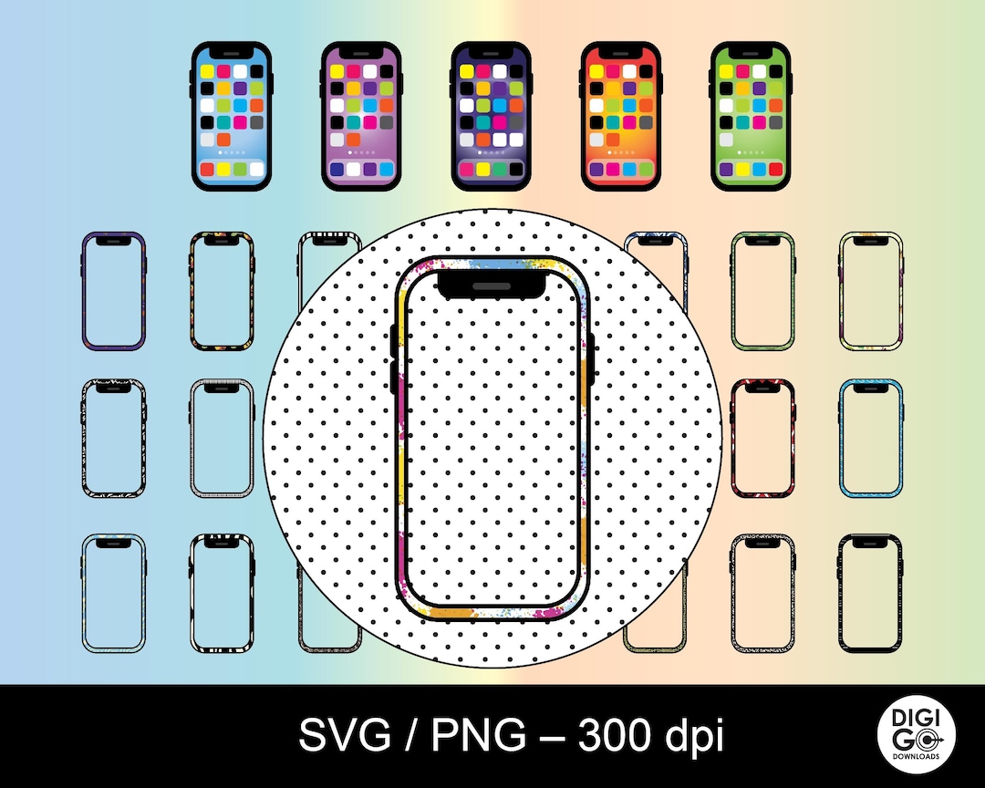 Smart Phone Svg / Cell Phone Clipart / Mobile Phone Svg / Cell Phone ...