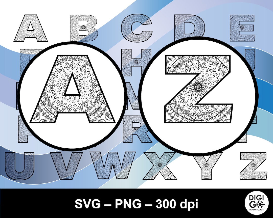 Mandala Alphabet Svg / Mandala Letters Svg Cut Files / Mandalas Svg ...