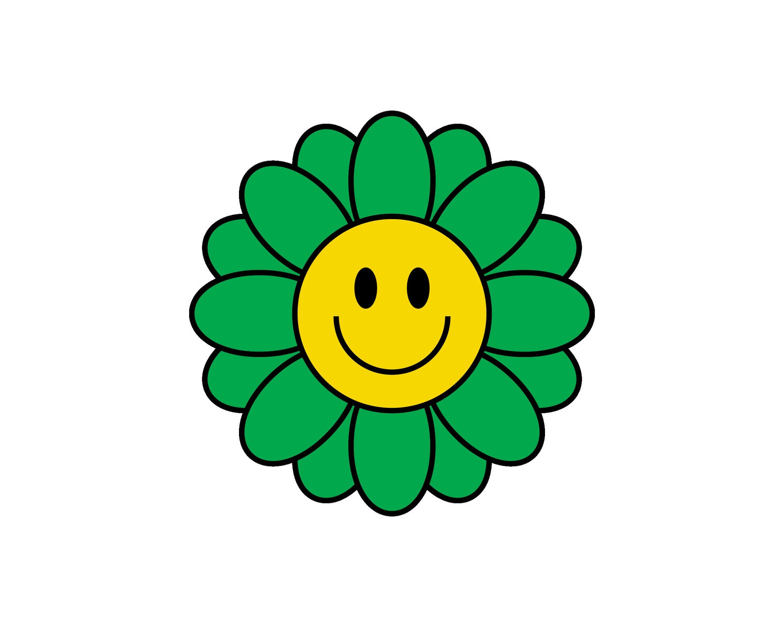 Flower Smiley Face / Retro Groovy Flowers Svg / Hippy Flowers Svg ...