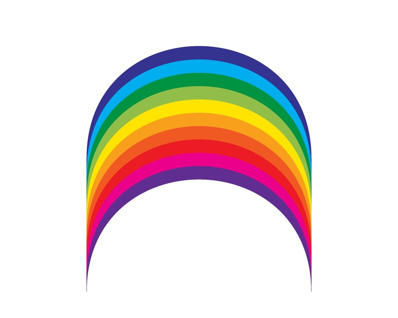 Rainbow Svg / Rainbow Clipart / Rainbow Vector / Rainbow With Clouds ...