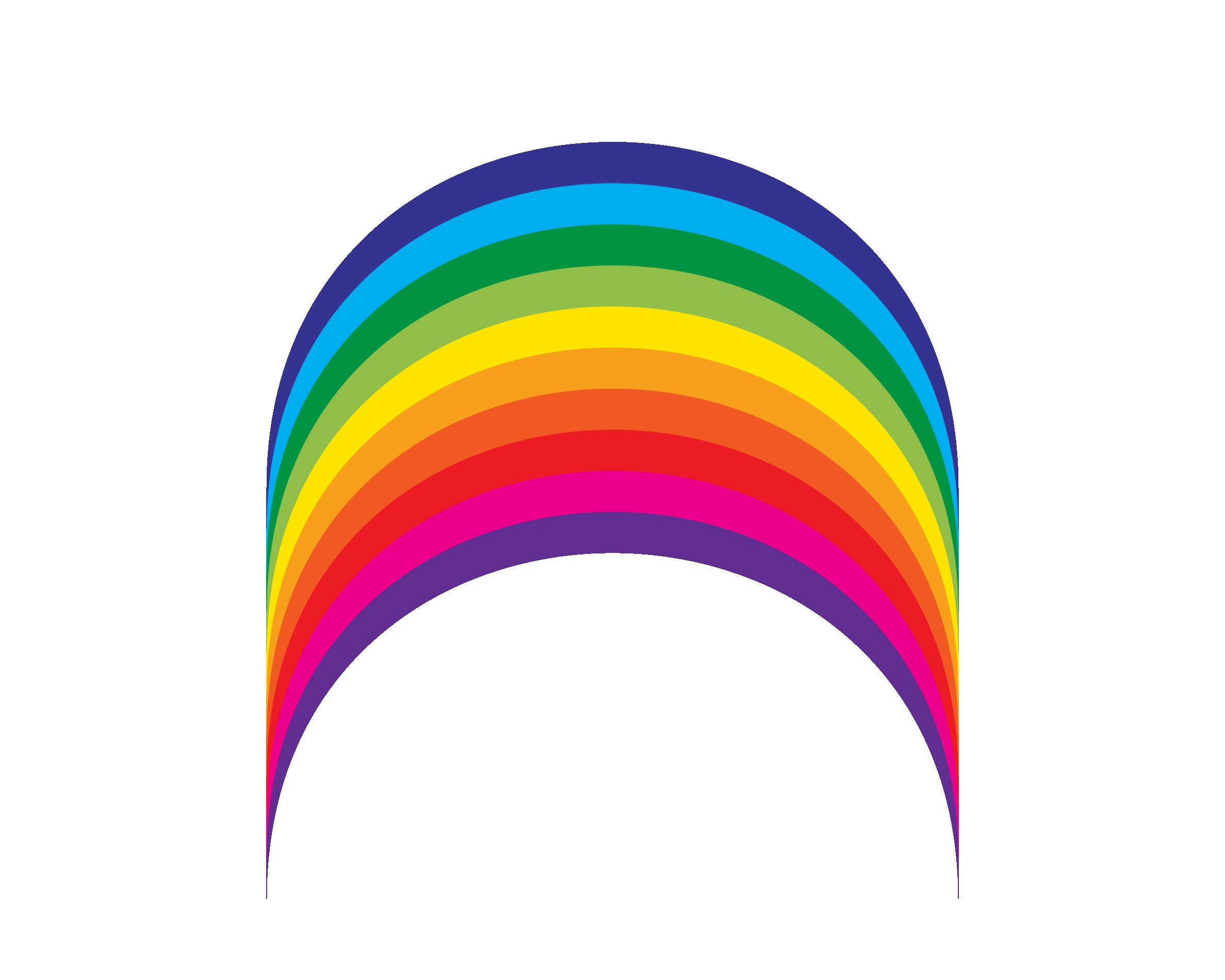 Rainbow Svg / Rainbow Clipart / Rainbow Vector / Rainbow With Clouds ...