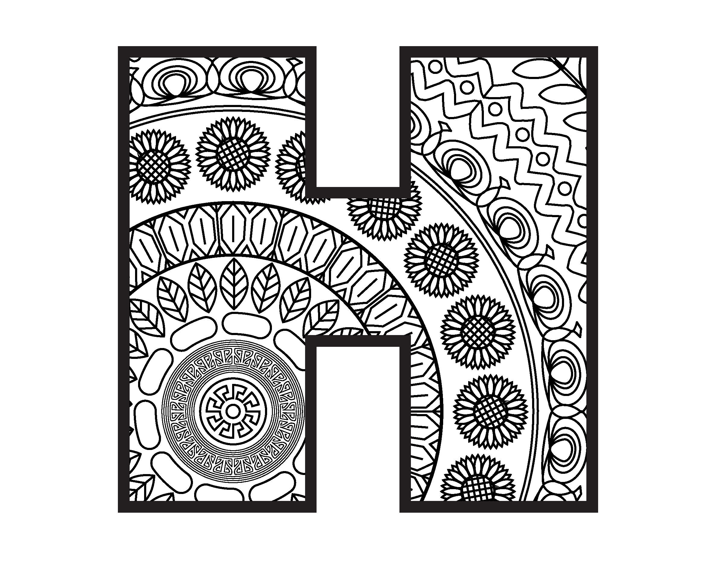 Mandala Alphabet Svg / Mandala Letters Svg Cut Files / Mandalas Svg ...