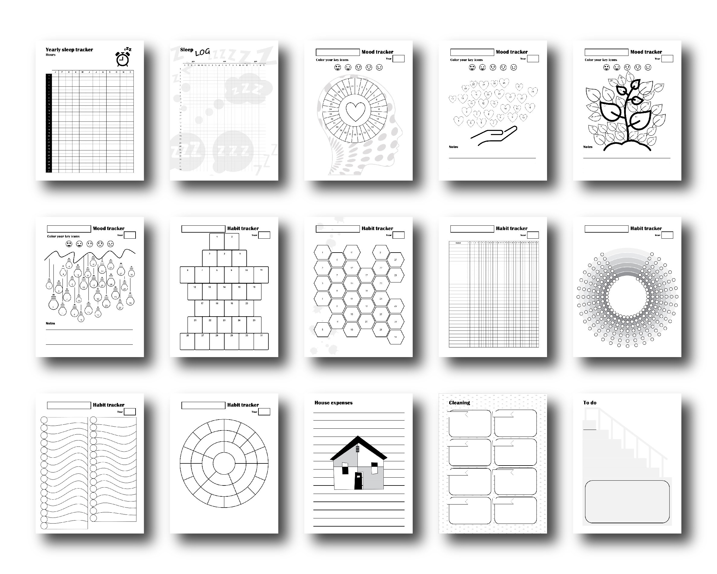 Journal Pages / Printable Template Pages / Journal Pages Bundle ...