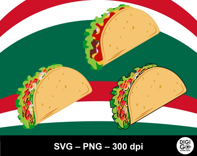 Taco SVG, Taco Cut File, Taco Clipart, Mexican Food Svg, Taco Tuesday ...