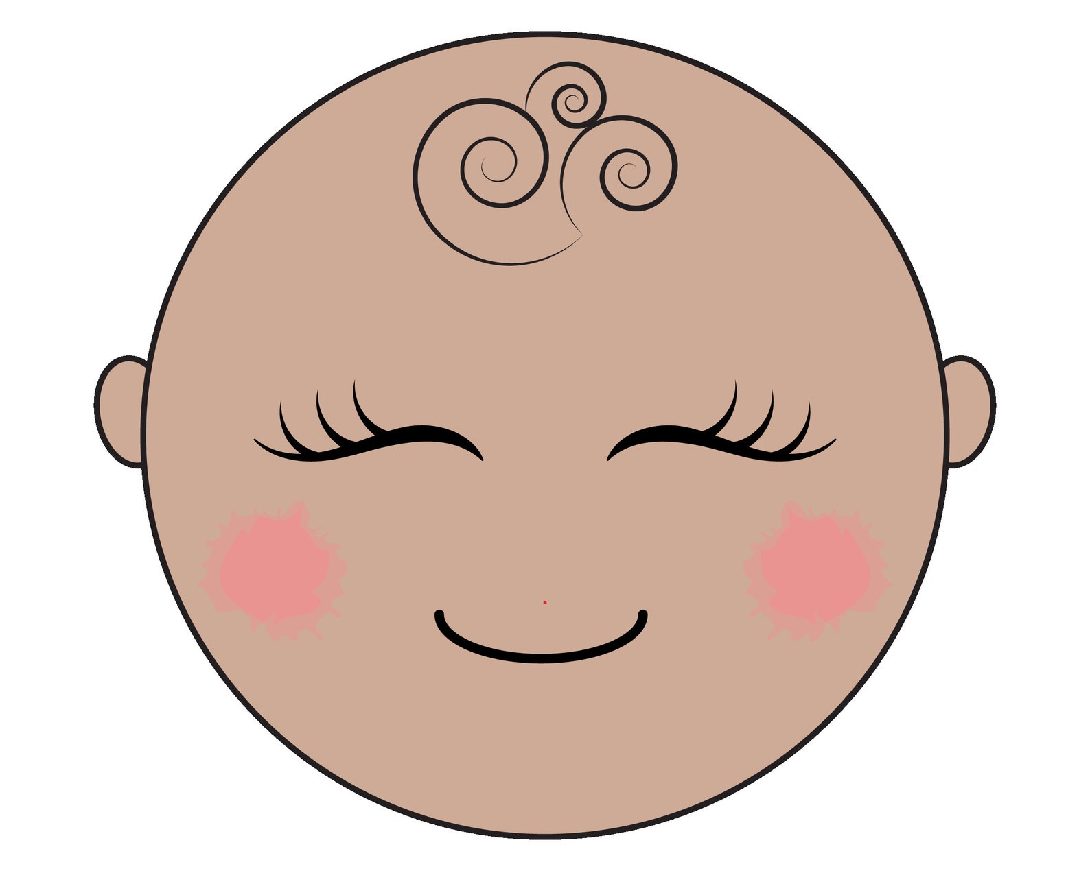 Baby Face Svg / Newborn Clipart / New Baby Face Svg / Cute Baby Face ...