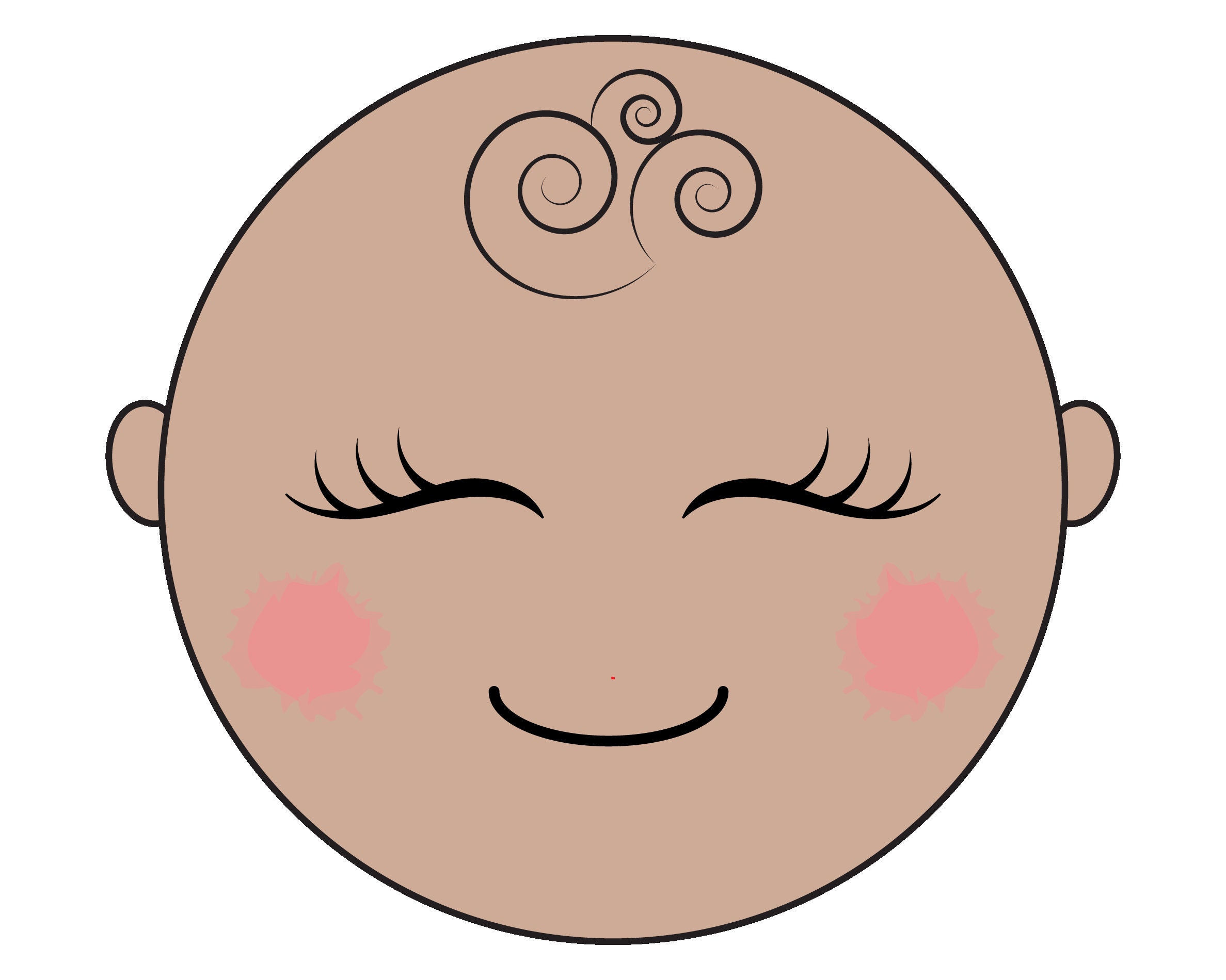 Baby Face Svg / Newborn Clipart / New Baby Face Svg / Cute Baby Face ...