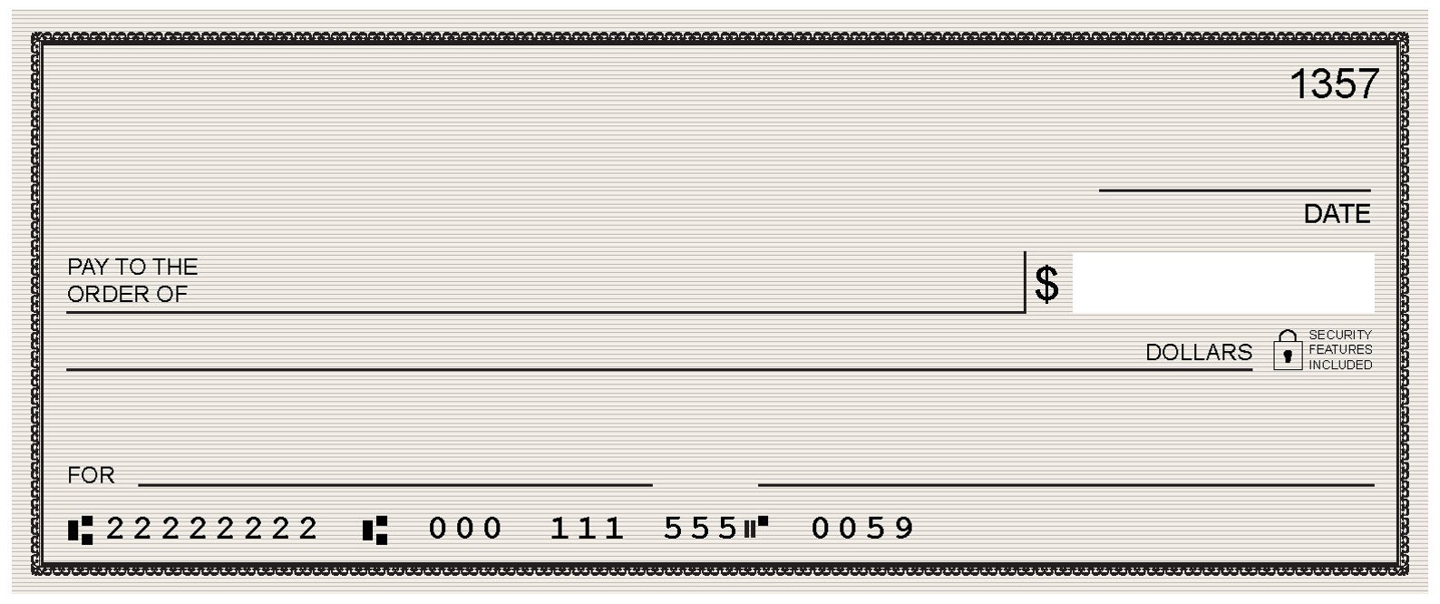 Editable Check Template / Blank Check Template / Manifestation Check ...