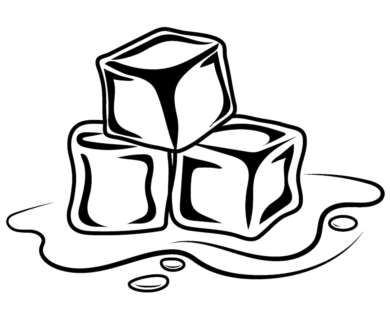 Ice Cubes Svg / Ice Cube Svg / Melting Ice Cubes Svg / Ice Cubes Clipart / Ice Cubes Outline Svg ...