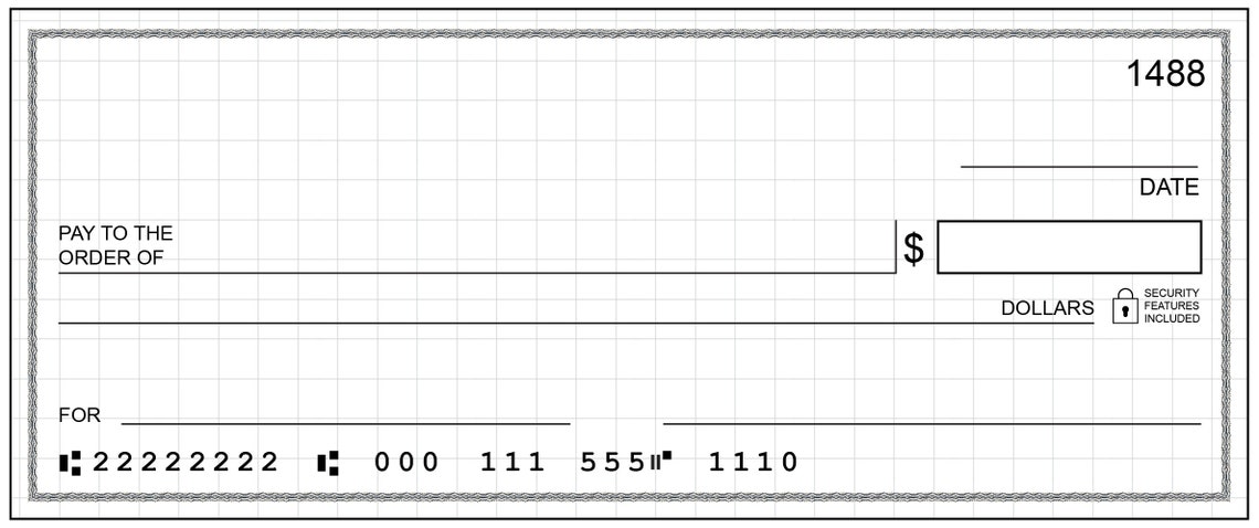 Blank Check Template / Editable Check Template / Printable Check ...