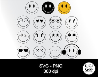 Smiley Face Svg. Checkered Smiley Face Svg. Emoji Face Svg. - Etsy