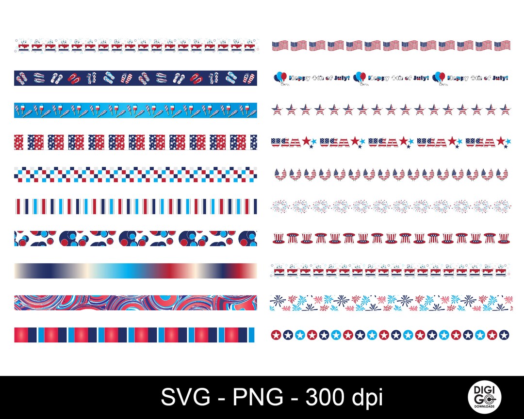 4th of July Borders / 4th of July Independence Day Borders / Patriotic ...