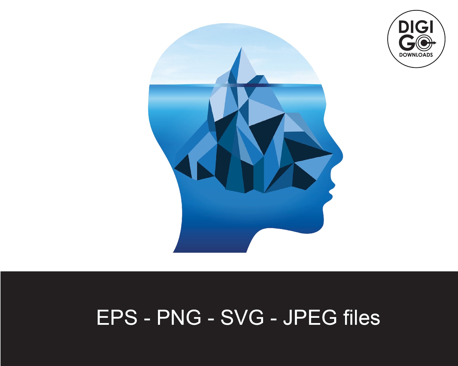 Iceberg Vector Clipart / Iceberg Brain Png / Iceberg Mindset / Iceberg ...
