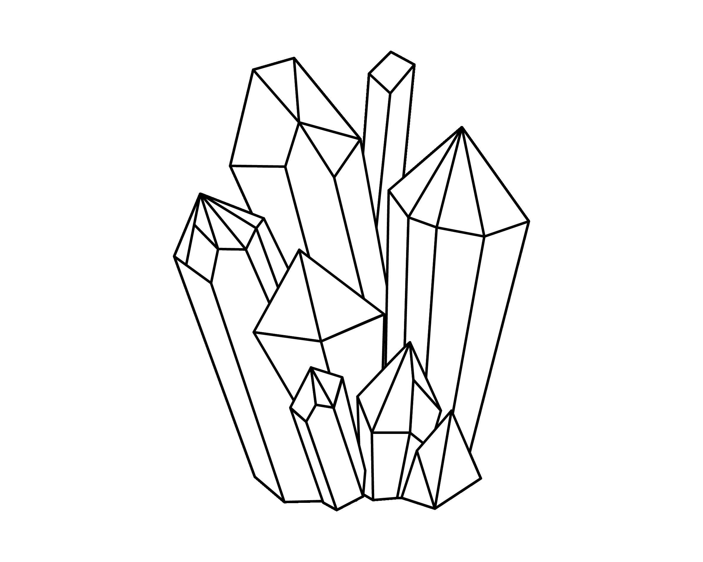 Crystal Cluster Svg / Crystal Svg / Crystal Clipart / Gemstone - Etsy