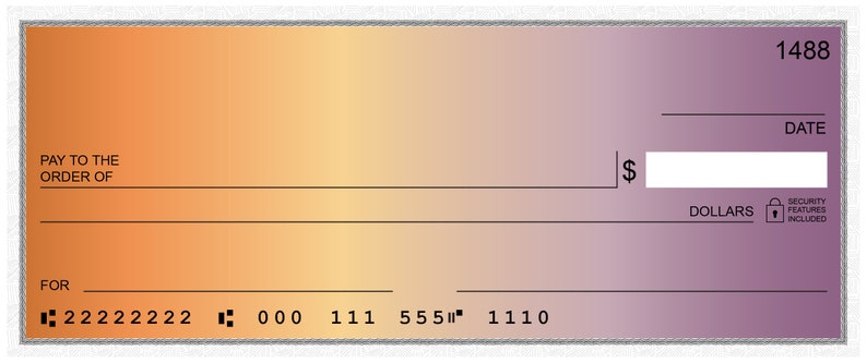 Blank Check Template / Editable Check Template / Printable Check ...