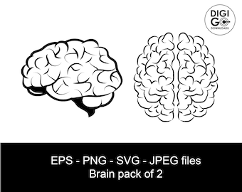 Brain Svg Svg Files for Cricut Brain Vector Medicine - Etsy