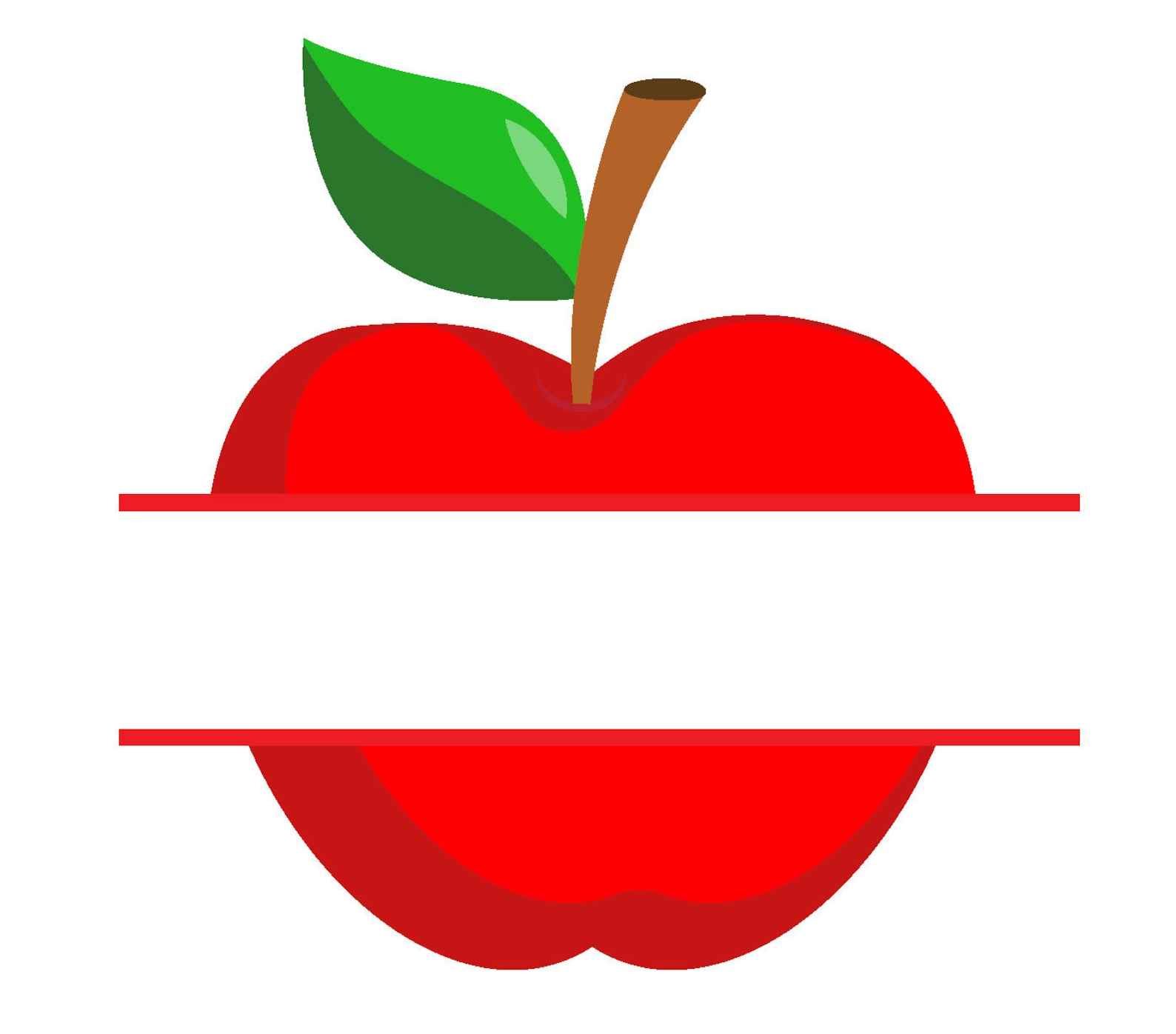 Apple Svg / Apple Clipart / School Svg / Fillable Apple / Teacher Svg ...