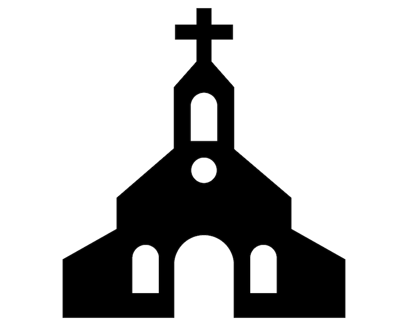 Church Svg / Church Silhouette / Church Cut File / Church Building Svg ...