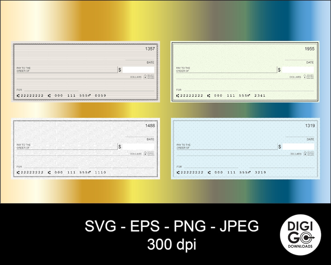 Check Svg / Blank Check Svg / Check Account Svg / Business Blank Checks ...