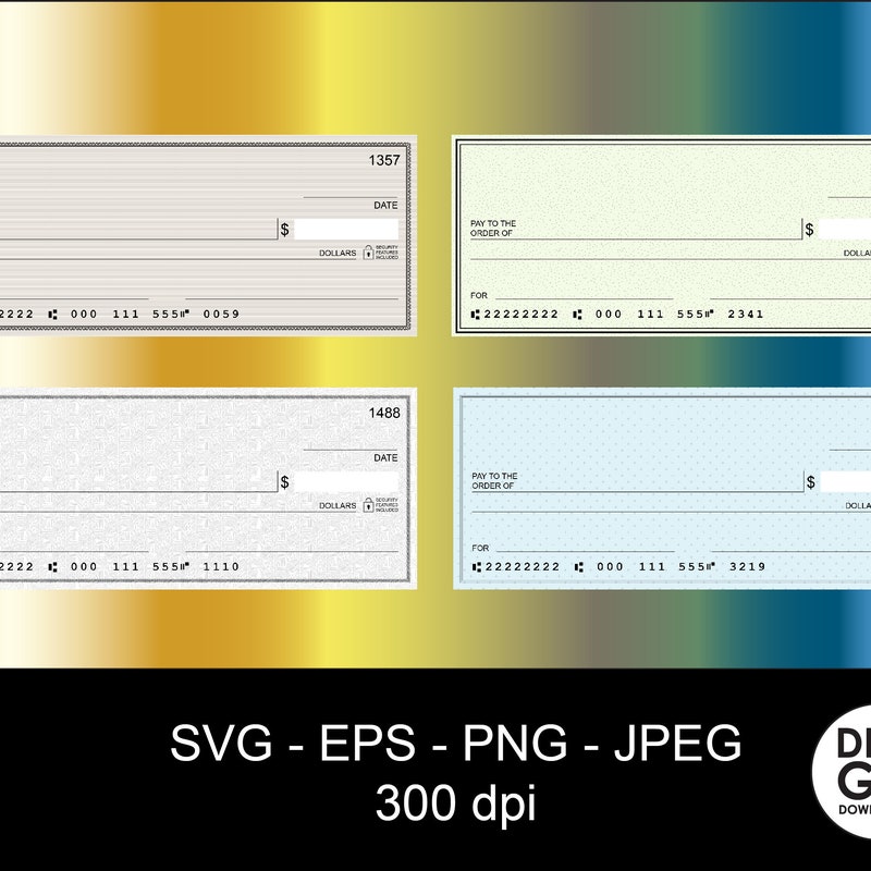 Blank Check Svg - Etsy