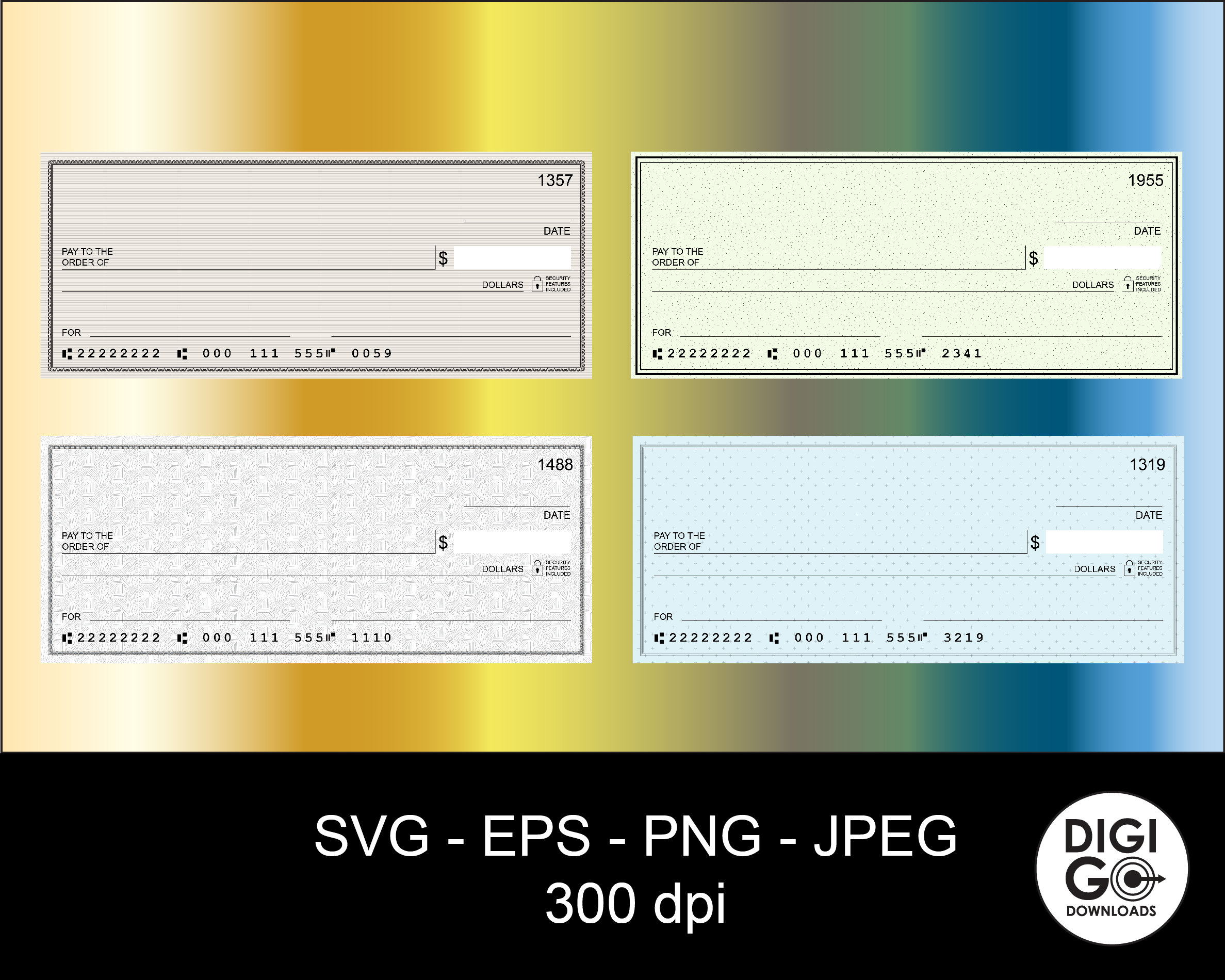 Check Svg / Blank Check Svg / Check Account Svg / Business Blank Checks ...