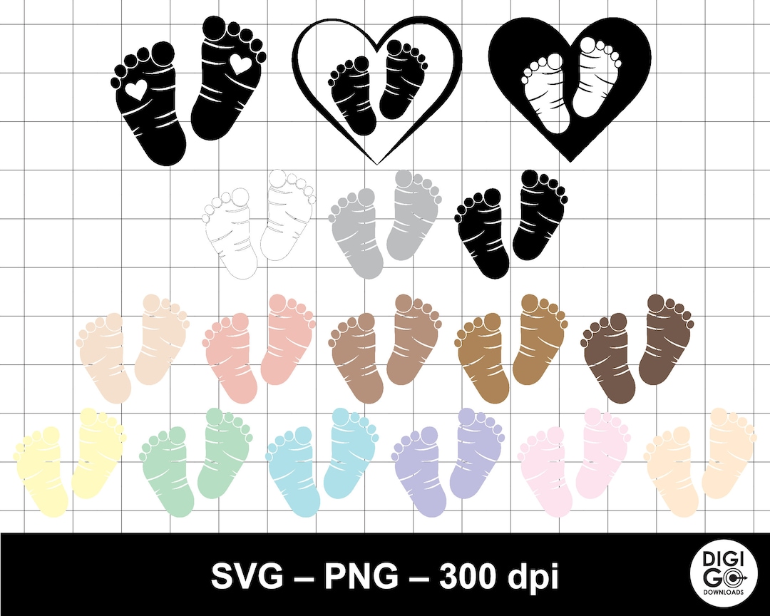 Baby Feet Svg / Baby Footprint Svg / Baby Feet Silhouette / Baby Svg ...