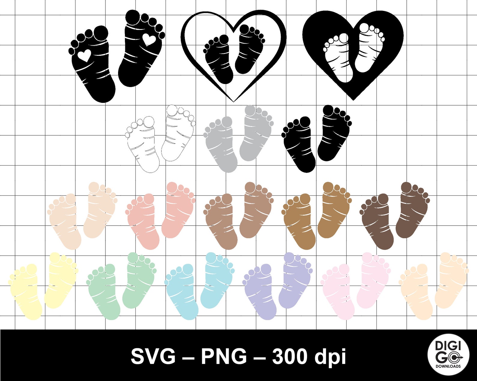 Baby Feet Svg / Baby Footprint Svg / Baby Feet Silhouette / Baby Svg ...