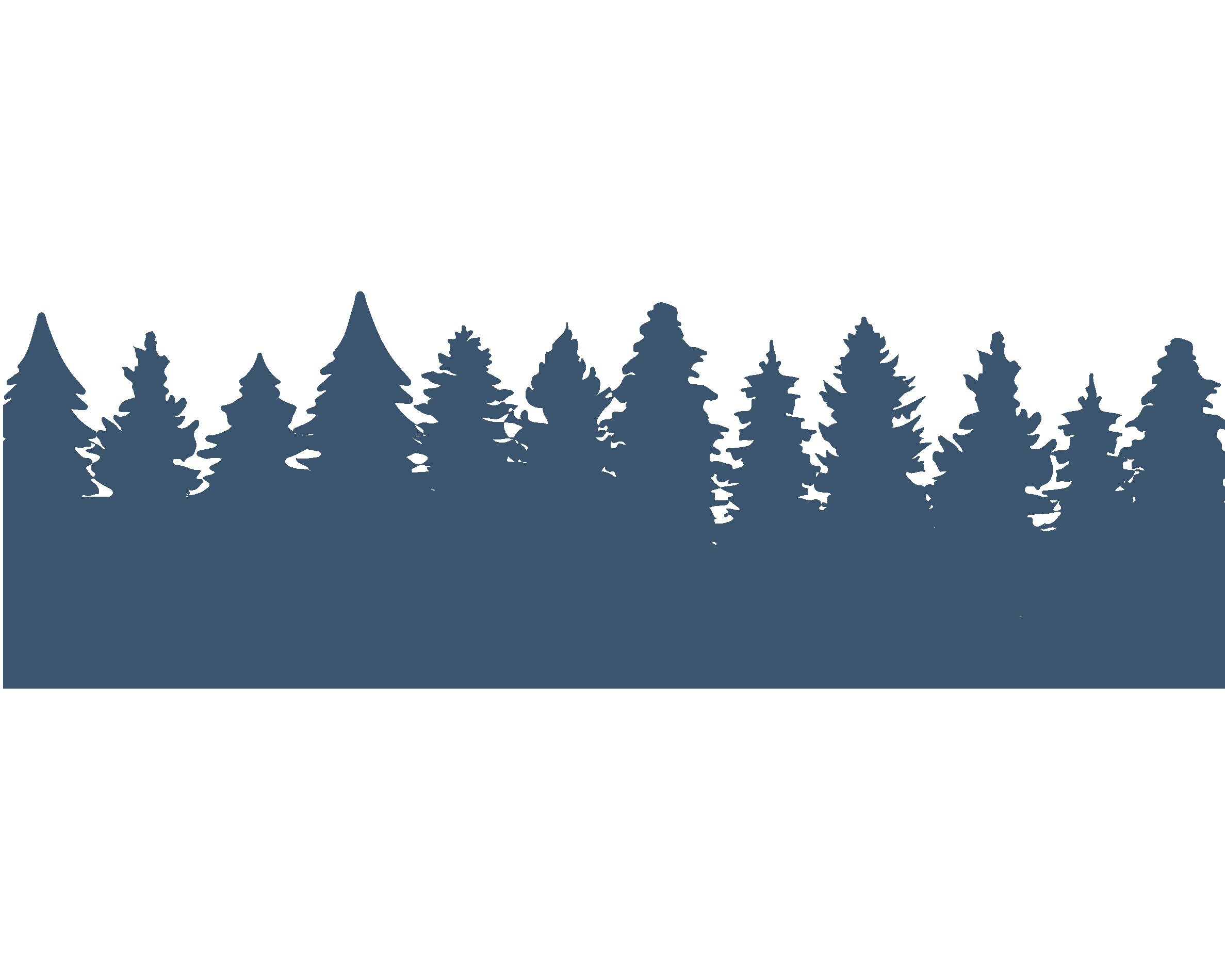 Treeline Silhouette Svg / Forest Trees Svg / Pine Tree Silhouette ...