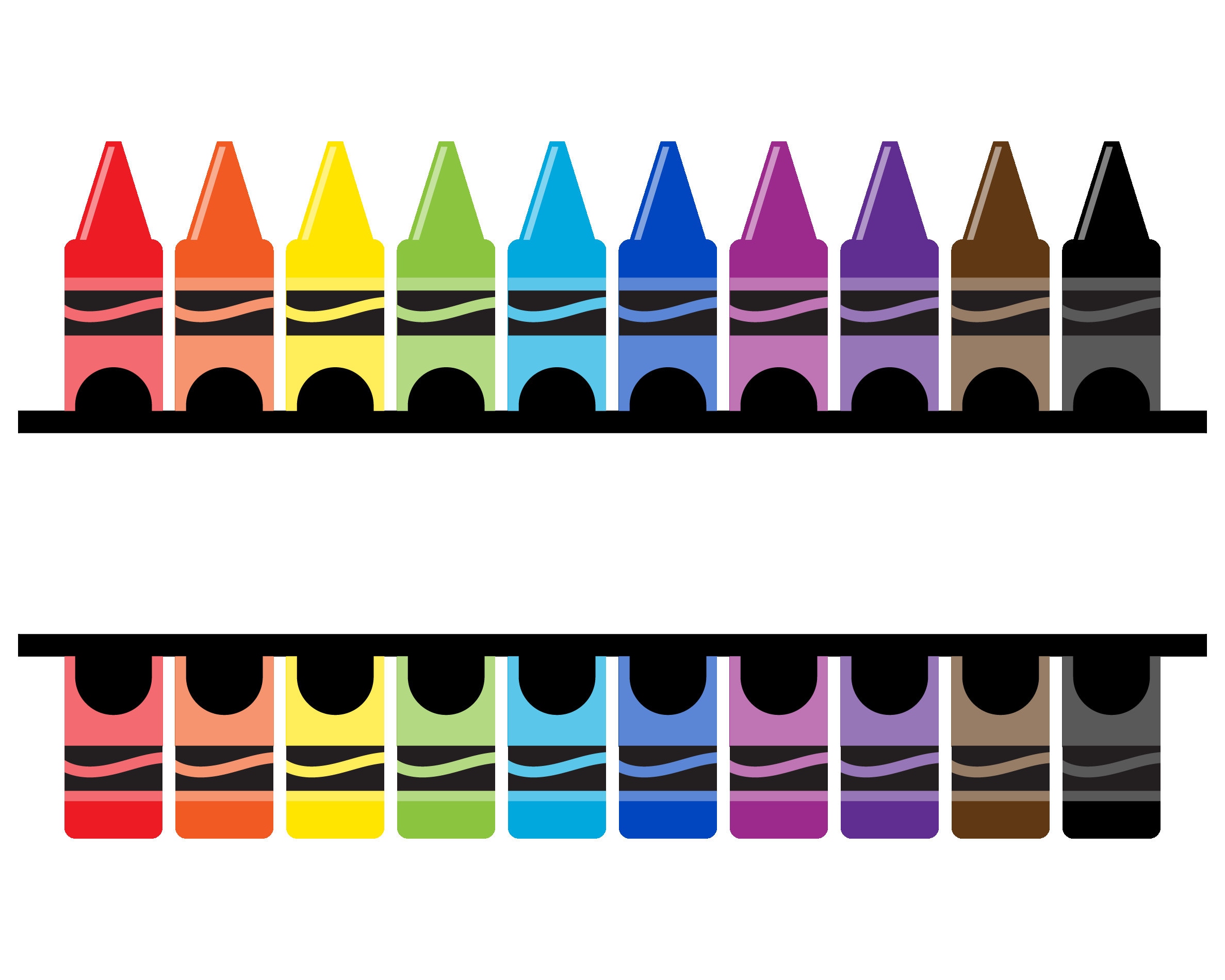 Crayon Monogram Svg Teacher Monogram Svg Crayon Split Etsy
