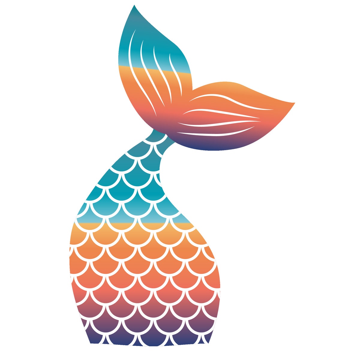 Queue de sirène svg / sirène svg / queue de sirène clipart / sirène png ...