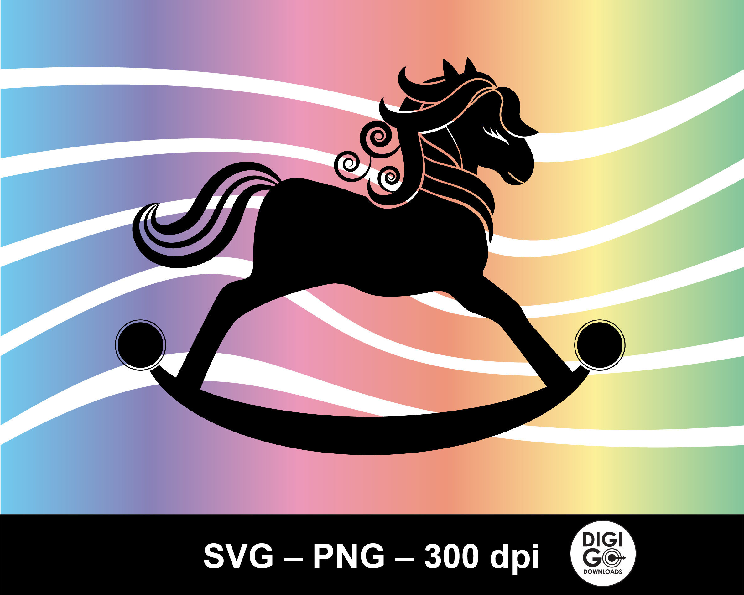 Rocking Horse Svg / Rocking Horse Silhouette / Rocking Horse Clipart ...