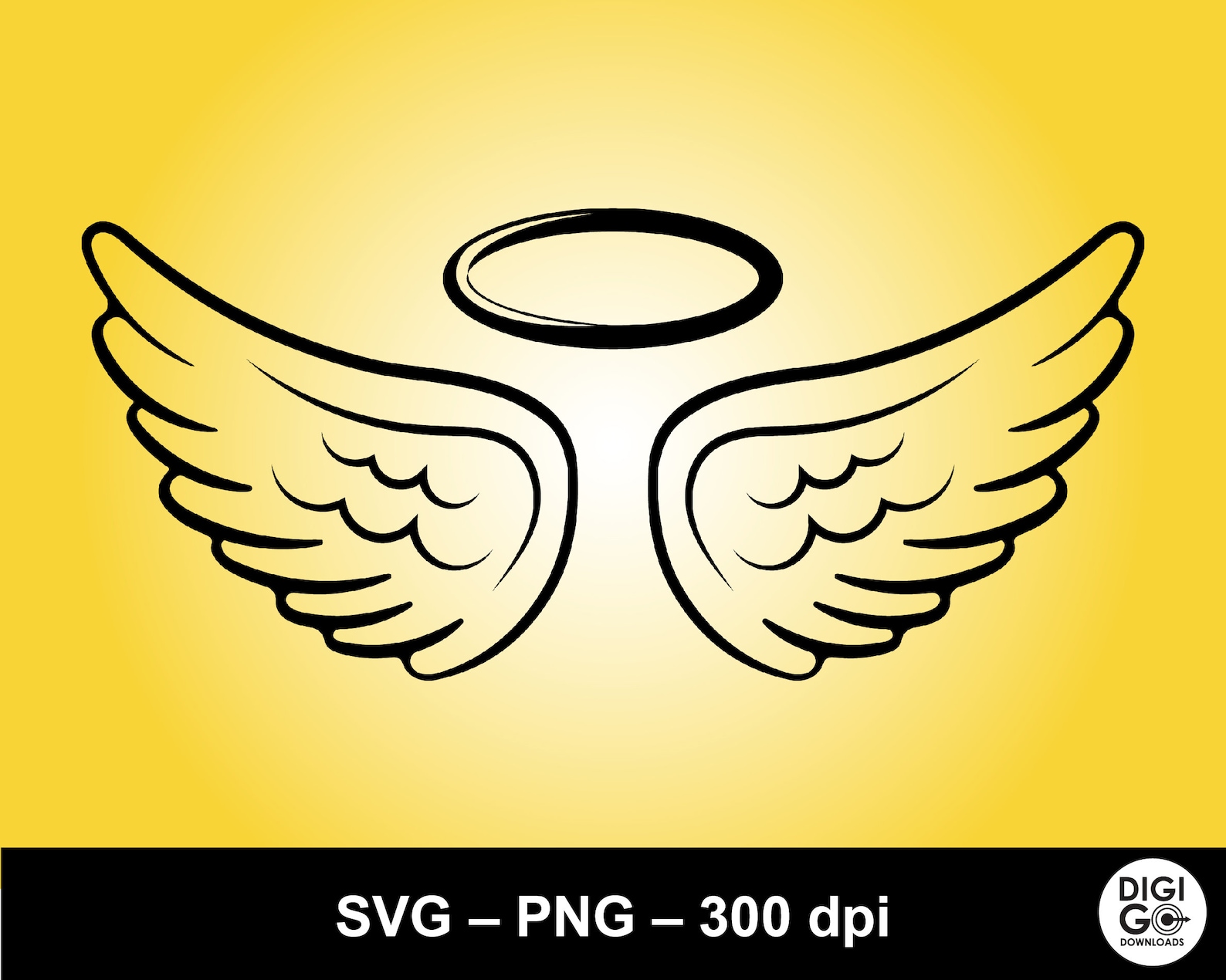 Angel Wings and Halo Svg / Angel Wings Svg / Halo Svg / Loss Memorial ...