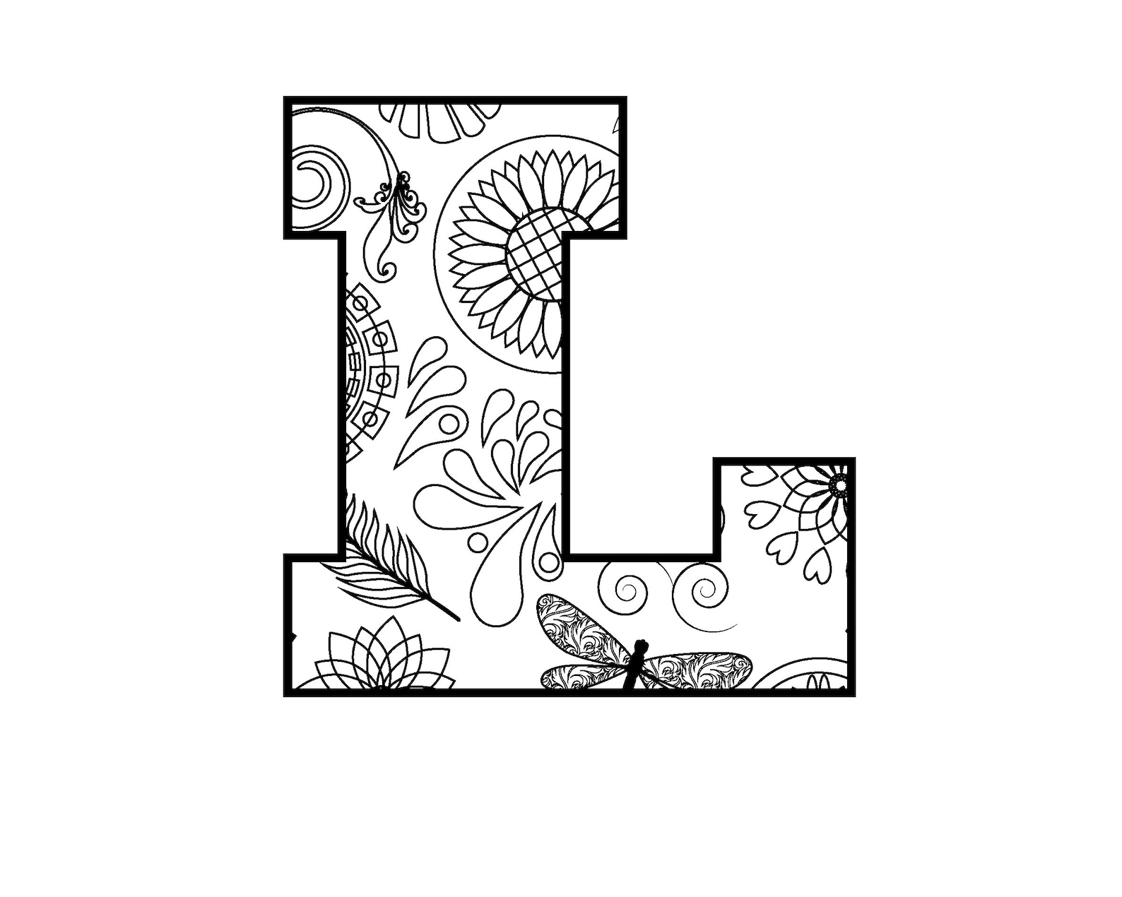 Mandala Alphabet Svg / Mandala Letters Svg Cut Files / Mandalas Svg ...