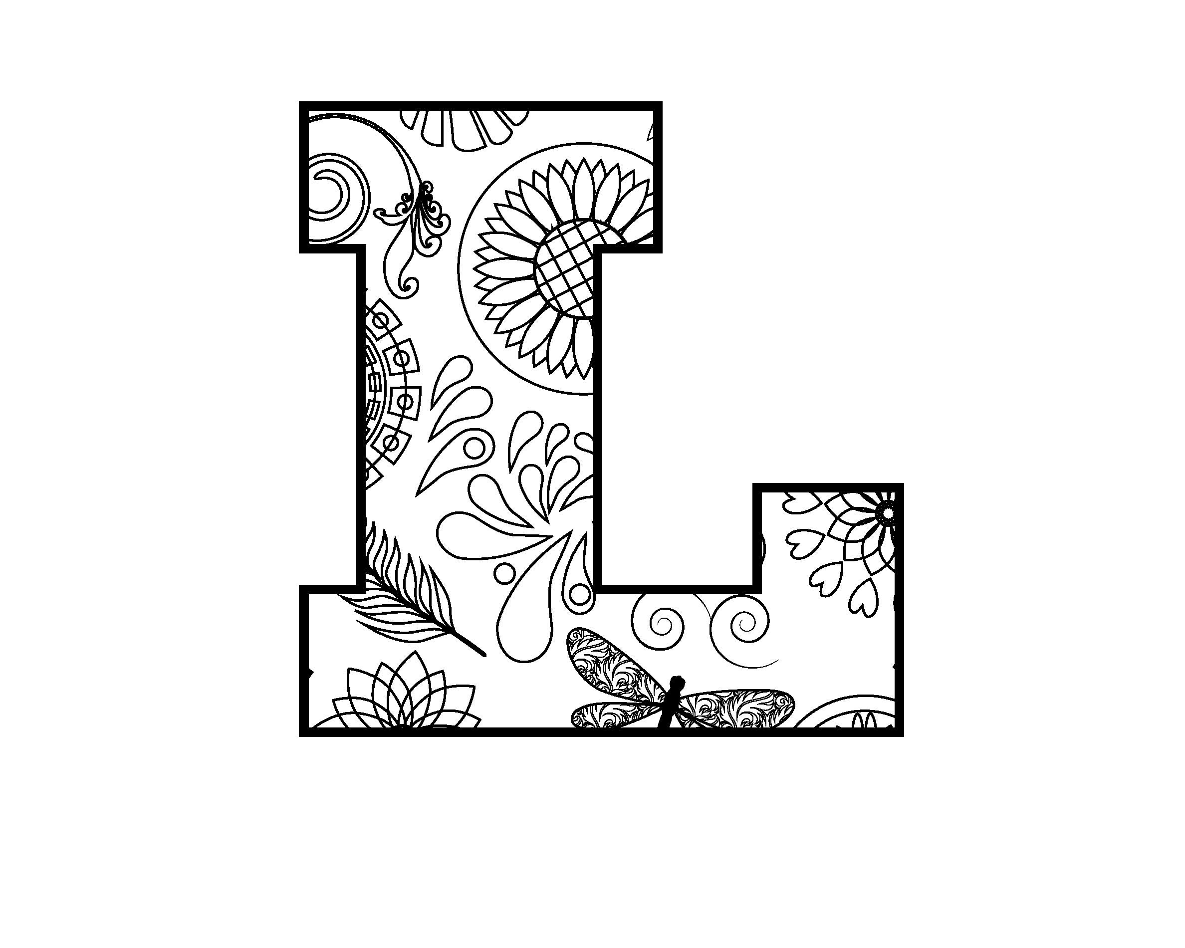 Mandala Alphabet Svg / Mandala Letters Svg Cut Files / Mandalas Svg ...