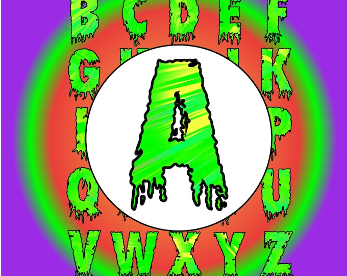 Green Slime Letters | Printable Slimy Letters | Digital Download ...