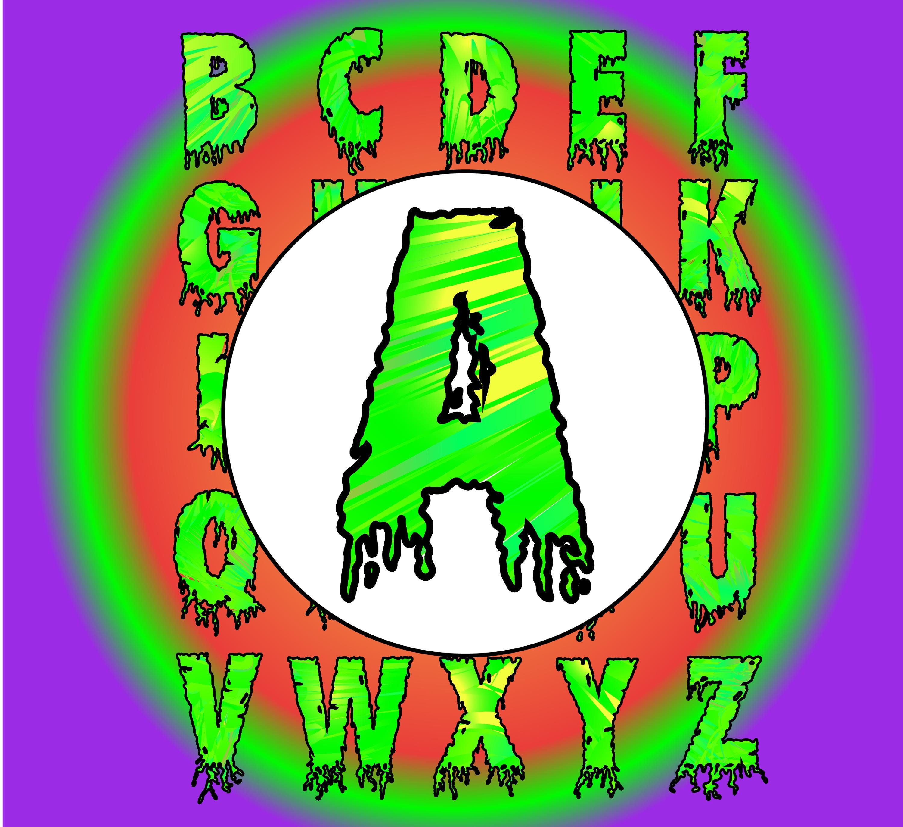 Green Slime Alphabet / Halloween Letters / Horror Letters Svg ...