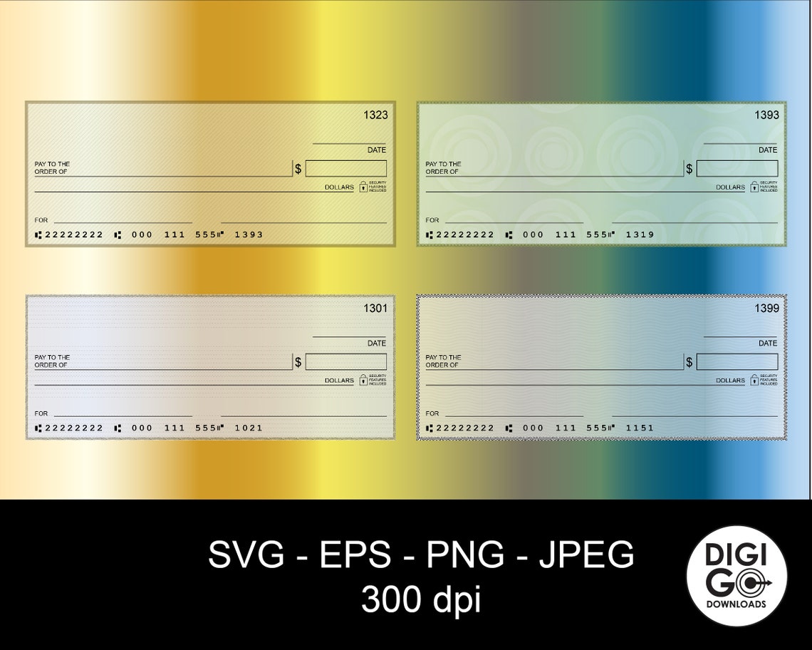 Check Template Svg / Blank Check Svg / Check Account Svg / Bank Account ...