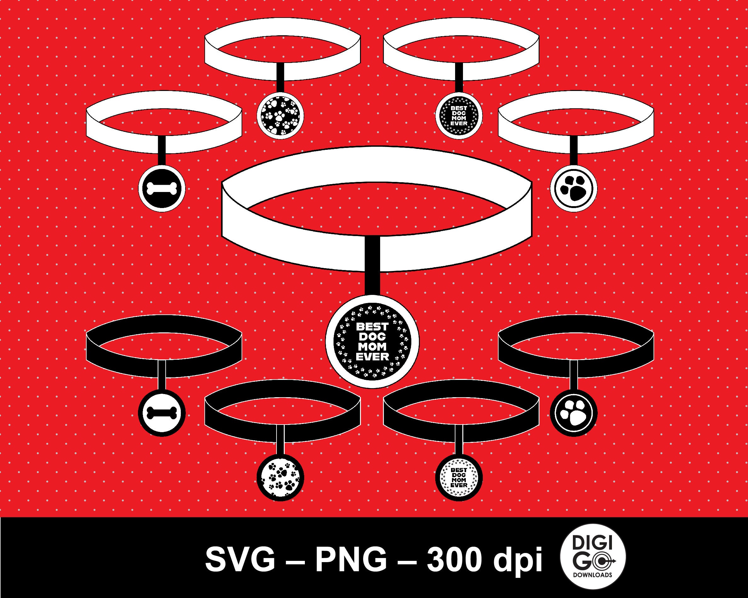 Dog Collar Svg / Dog Bone Png / Bone Collar Clipart / Dog Collars Png ...
