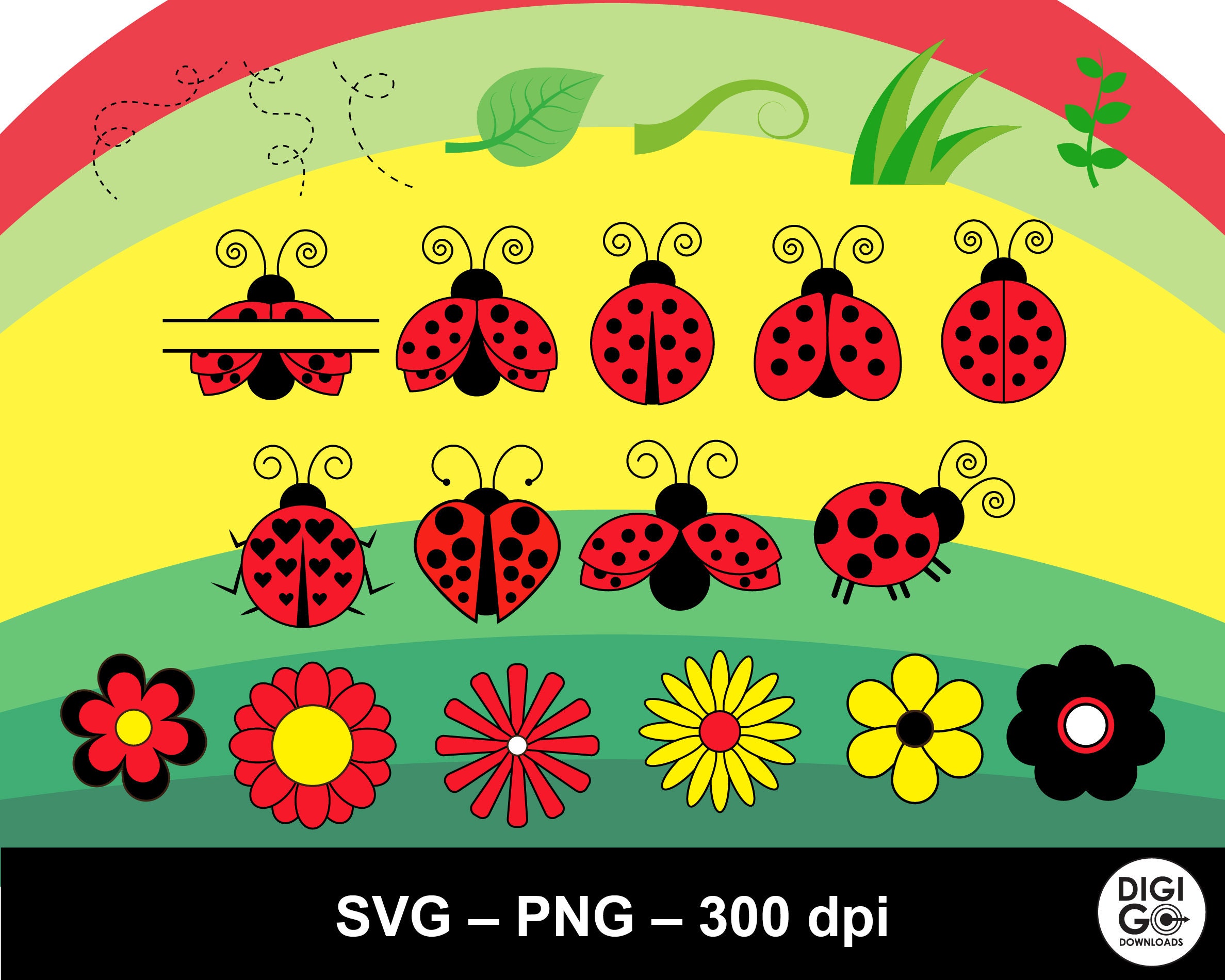 Ladybug Svg, Ladybug Bundle, Love Bug Svg, Lady Bug Svg, Ladybug Split ...