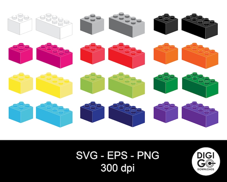 Building Blocks Svg / Toy Brick / Bricks Svg / Building Brick Png ...