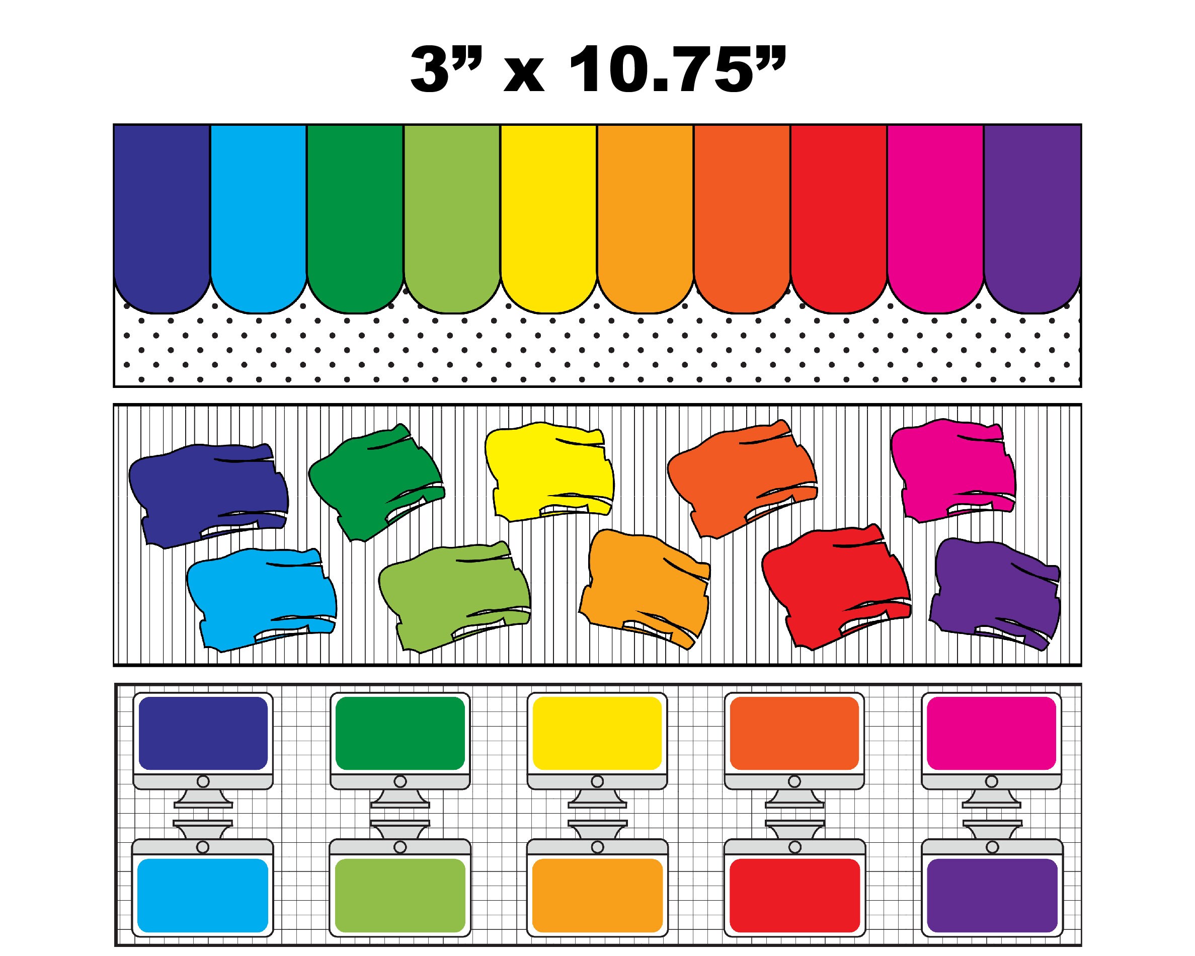 Classroom Borders / Rainbow Classroom Decor / Classroom Rainbow Border ...