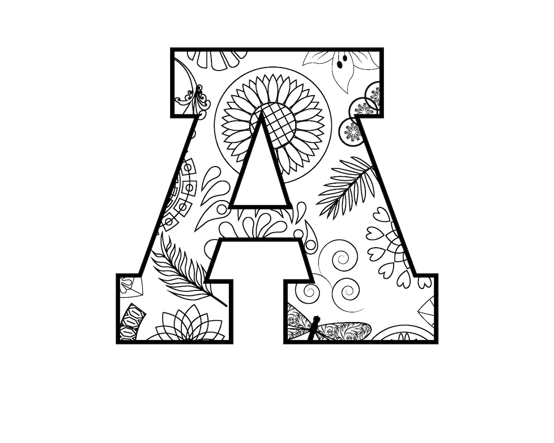 Mandala Alphabet Svg / Mandala Letters Svg Cut Files / Mandalas Svg ...