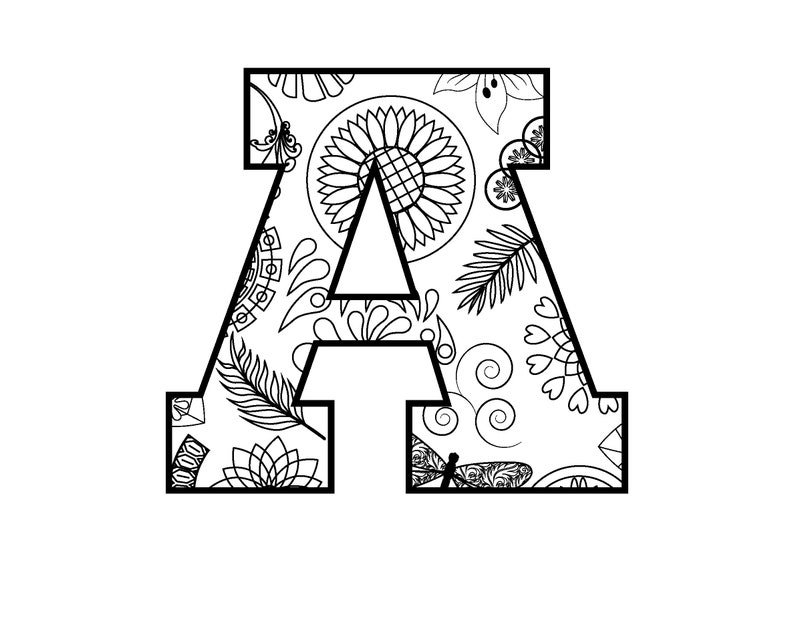 Mandala Alphabet Svg / Mandala Letters Svg Cut Files / Mandalas Svg ...